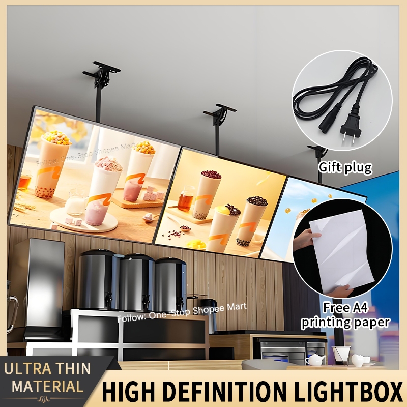LED billboard with telescopic boom display hanging menu board display ...