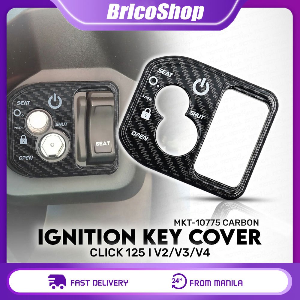IGNITION KEY COVER CLICK 125I V2 V3 V4 CARBON FOR HONDA CLICK ...