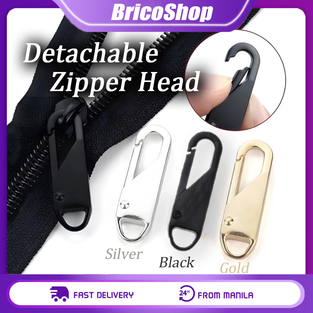 1pc Detachable Zipper Head Removal Zipper Head Universal Fit Metal ...