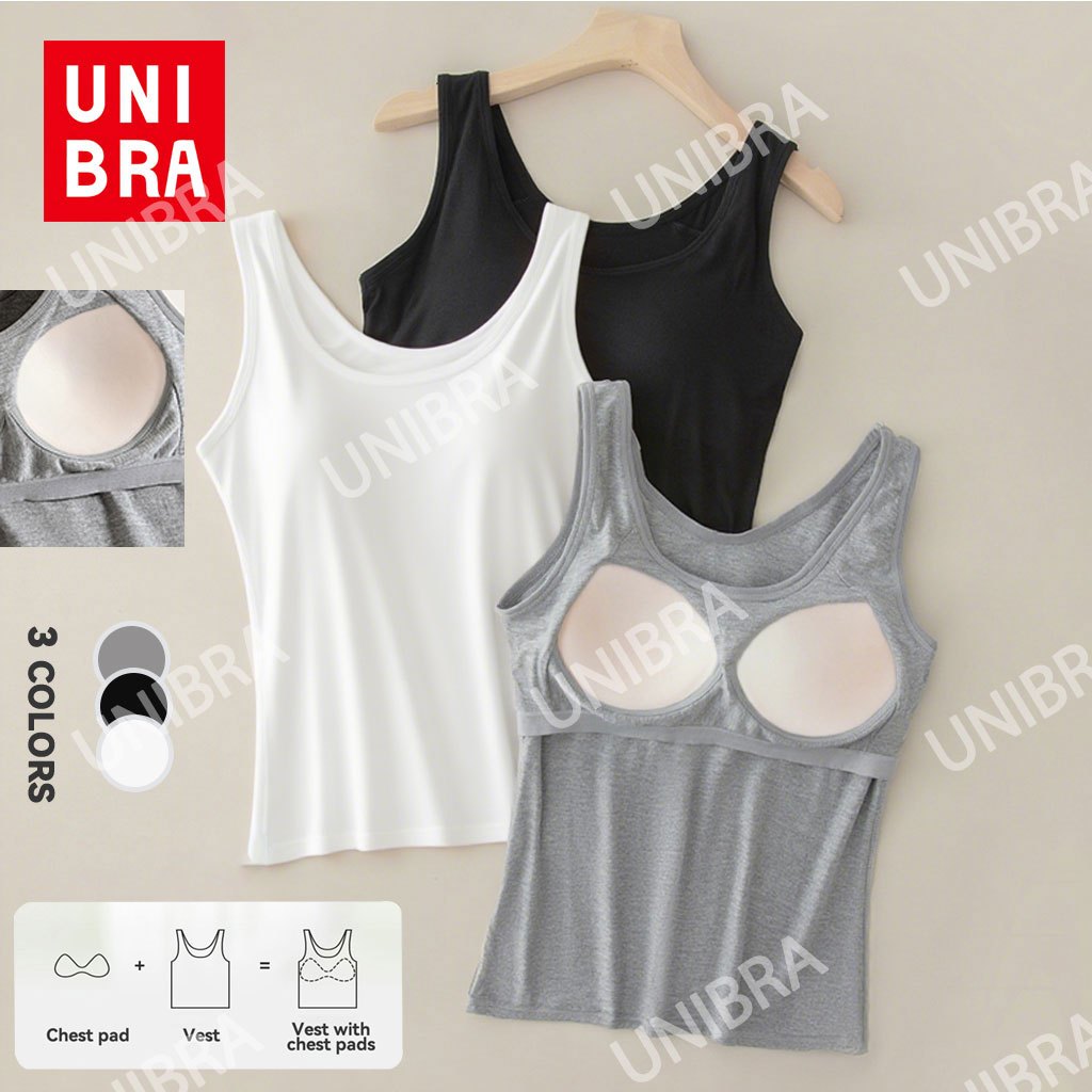 UNIBRA Female Camisole Tops Padded Bra Tank Top Women Modal Spaghetti ...