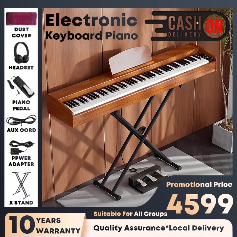Portable 88 Keys Piano Keyboard Foldable Fully Weighted Digital ...