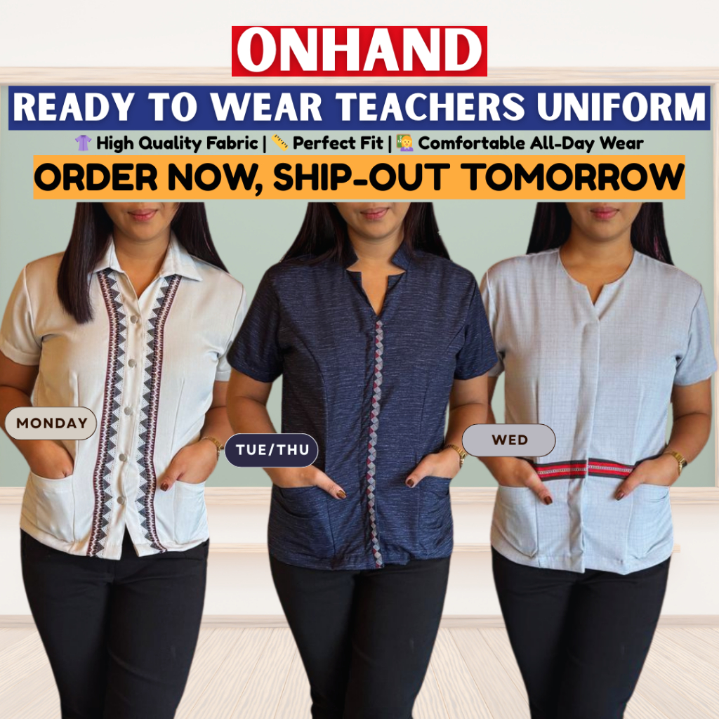 ONHAND Ready To Wear DepEd Teachers Upper Uniform (TOP ONLY) 2025 ...