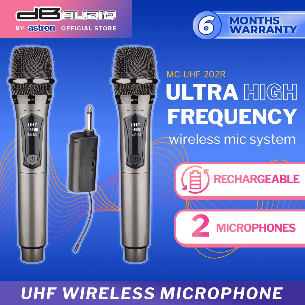 Db Audio by Astron MCUHF203R 2 Wireless Microphone - Ultra High Frequency | | Shopee Philippines