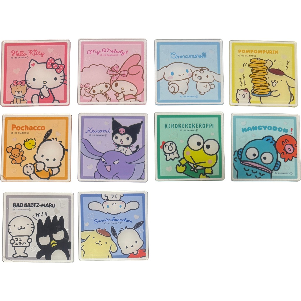 【Direct from Japan】Sanrio Acrylic Coaster 7.5 × 0.2 × 7.5 cm Dinnerware ...