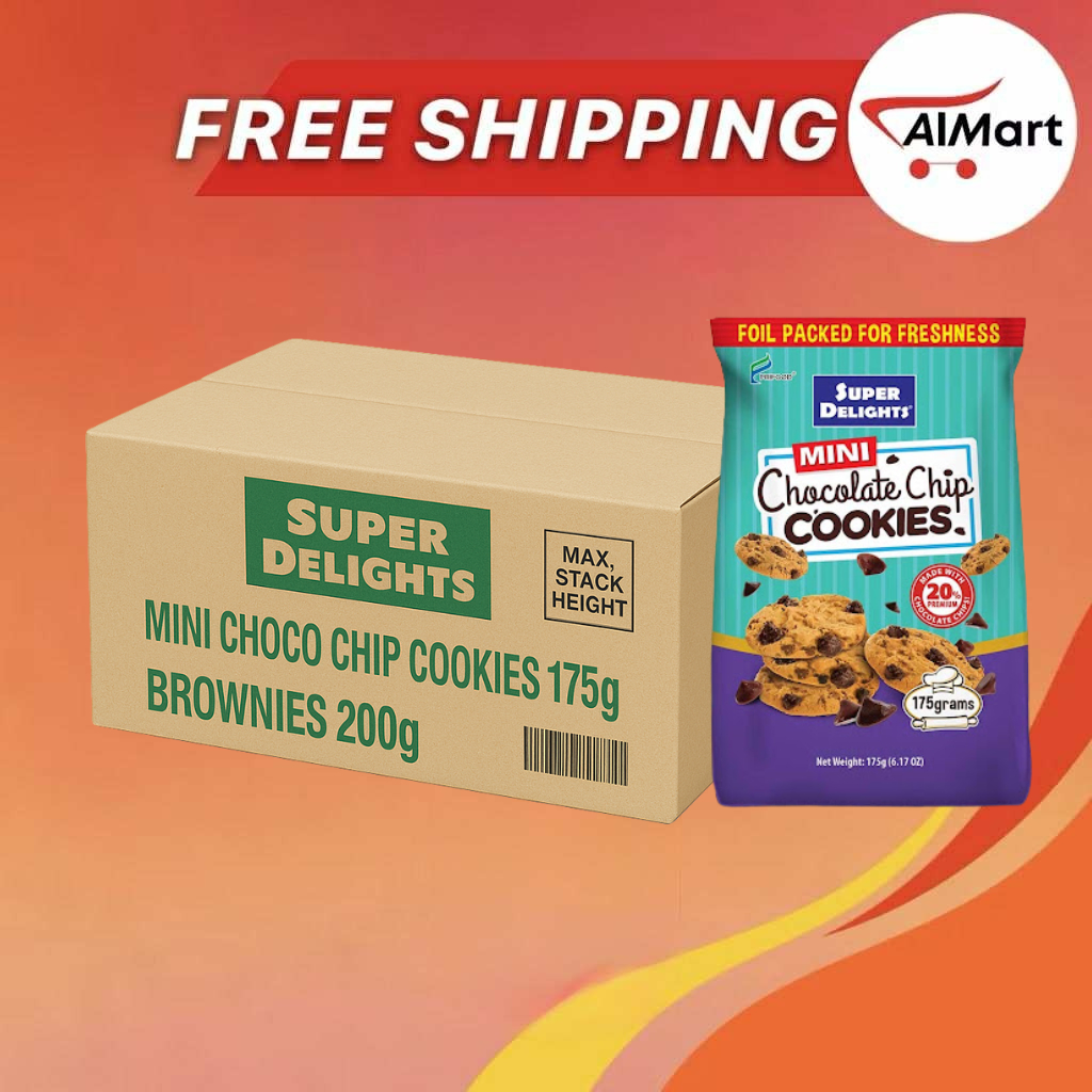 SUPER DELIGHTS MINI CHOCOLATE CHIP COOKIES (175 GRAMS) (24 PIECES PER ...