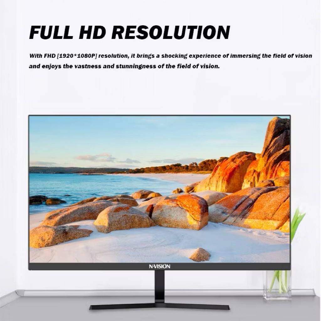 Nvision 23.8 Inch IPS Monitor 100Hz Framless FHD Gaming Monitor PC ...