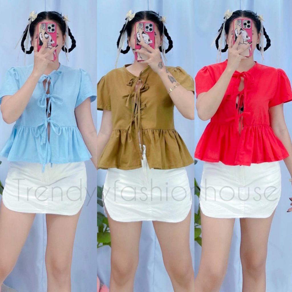 Vahni Ribbon Coquette Trendy Top BY:TRENDYYFASHIONHOUSE | Shopee ...