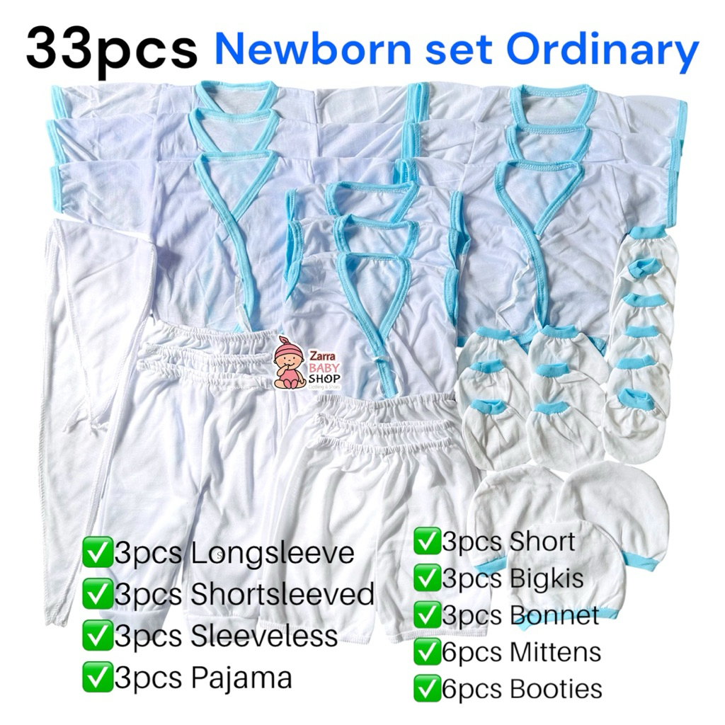33pcw NEWBORN SET ORDINARY Starter pack Polycotton for 0-1month ...