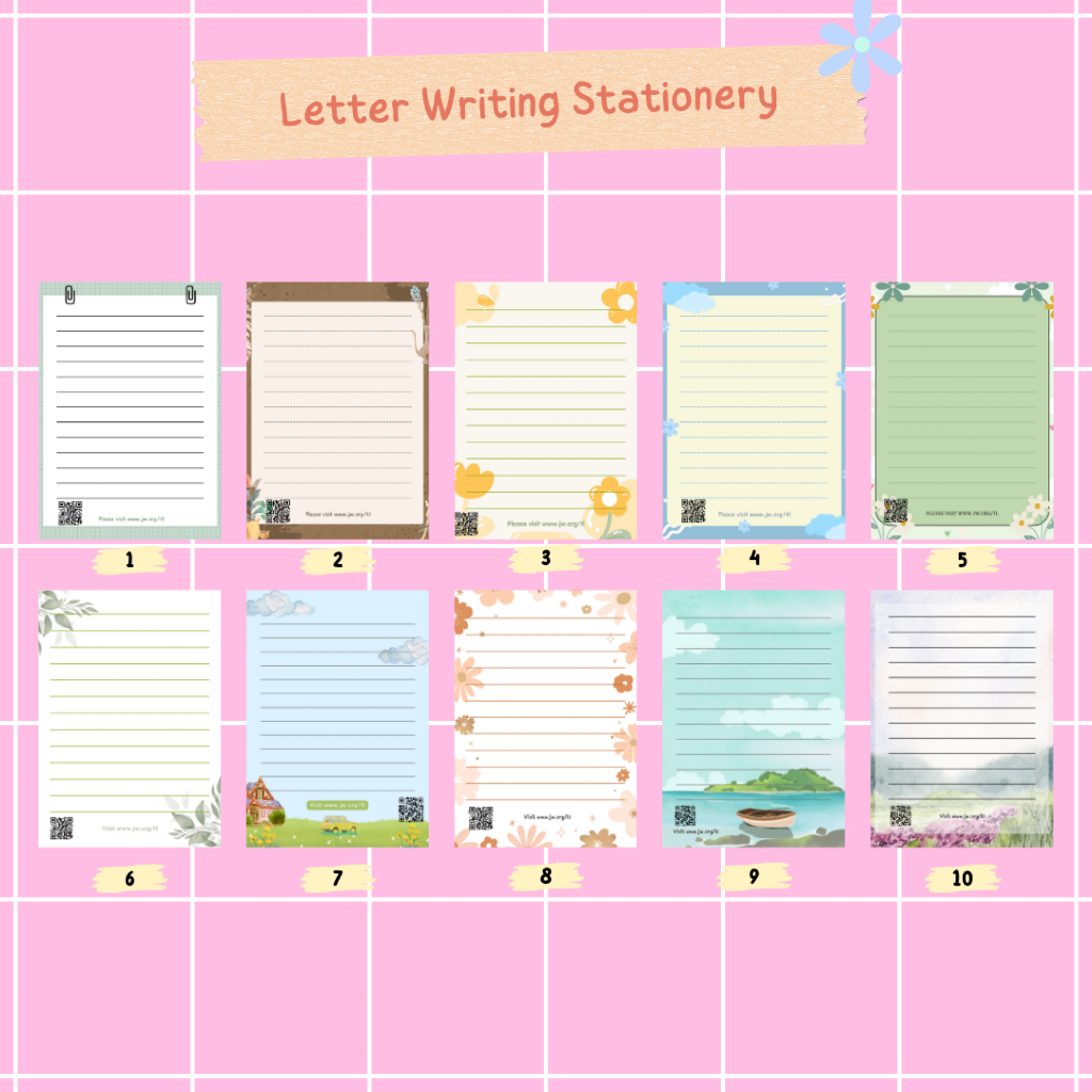JW Small Letter Writing Ministry Paper/Stationery Pads (3 x 4 inches ...