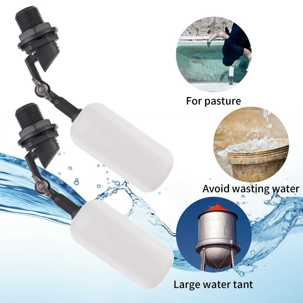 1/2" 3/4" Automatic Float Ball Valve Water Tank Auto Fill Shut Off ...