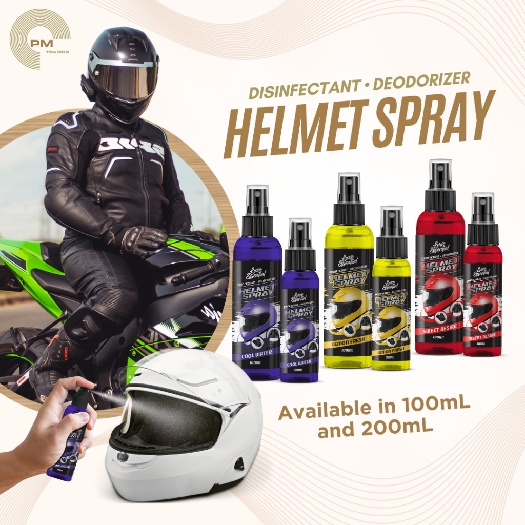 Helmet Spray – Anti-Bacterial Sanitizer & Deodorizer for Motorcycle ...