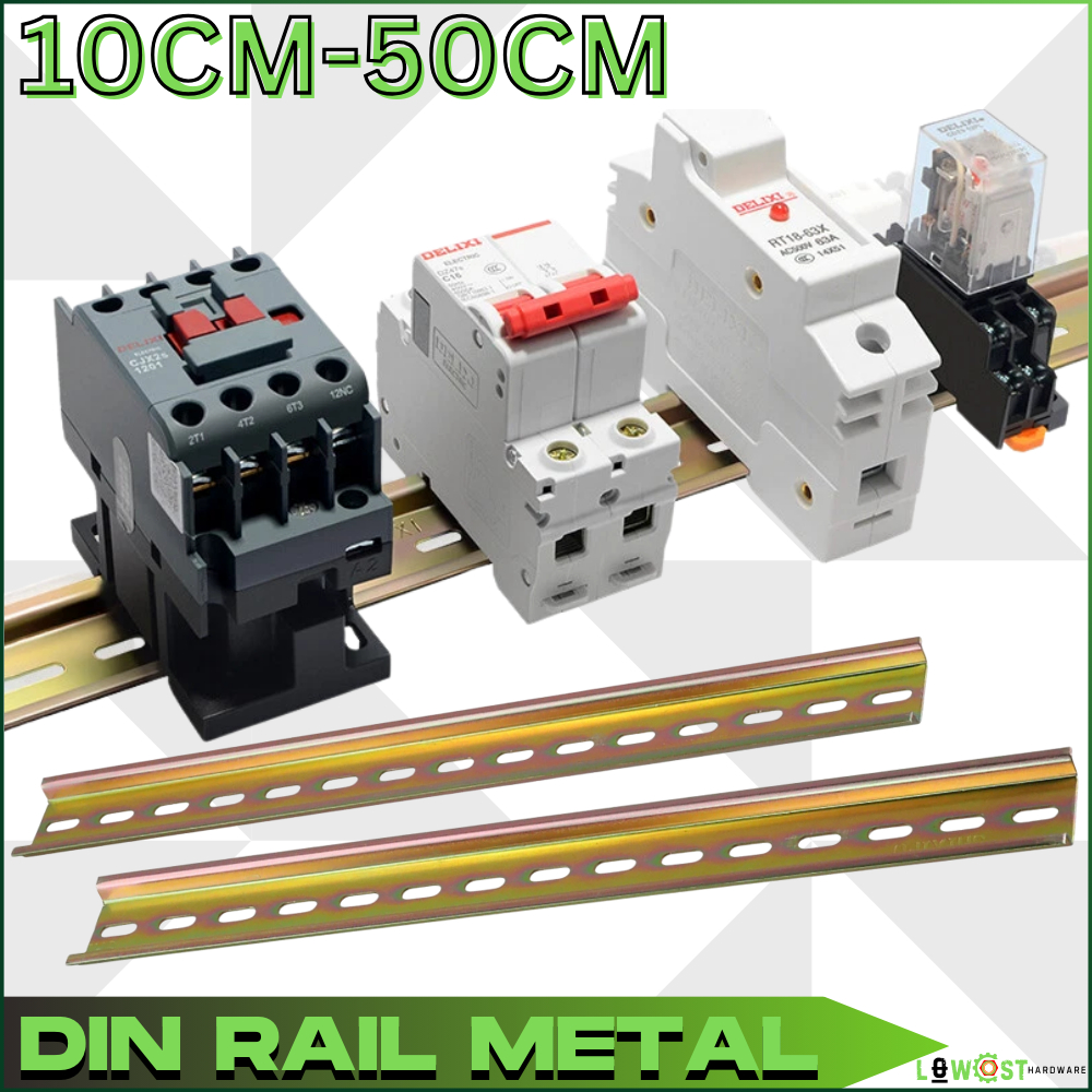 grooved metal fixed C45 Circuit Breaker Din Rail 10CM Guide Universal ...