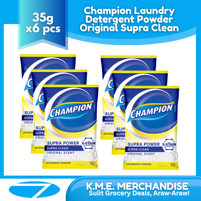 Champion Laundry Detergent Powder Original Supra Clean (35g x 6pcs ...