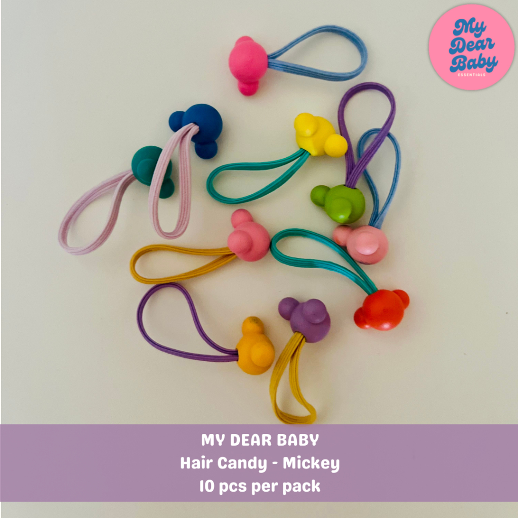 My Dear Baby - Hair Candy (Mickey) – 10 Pcs Pack (Assorted Colors ...