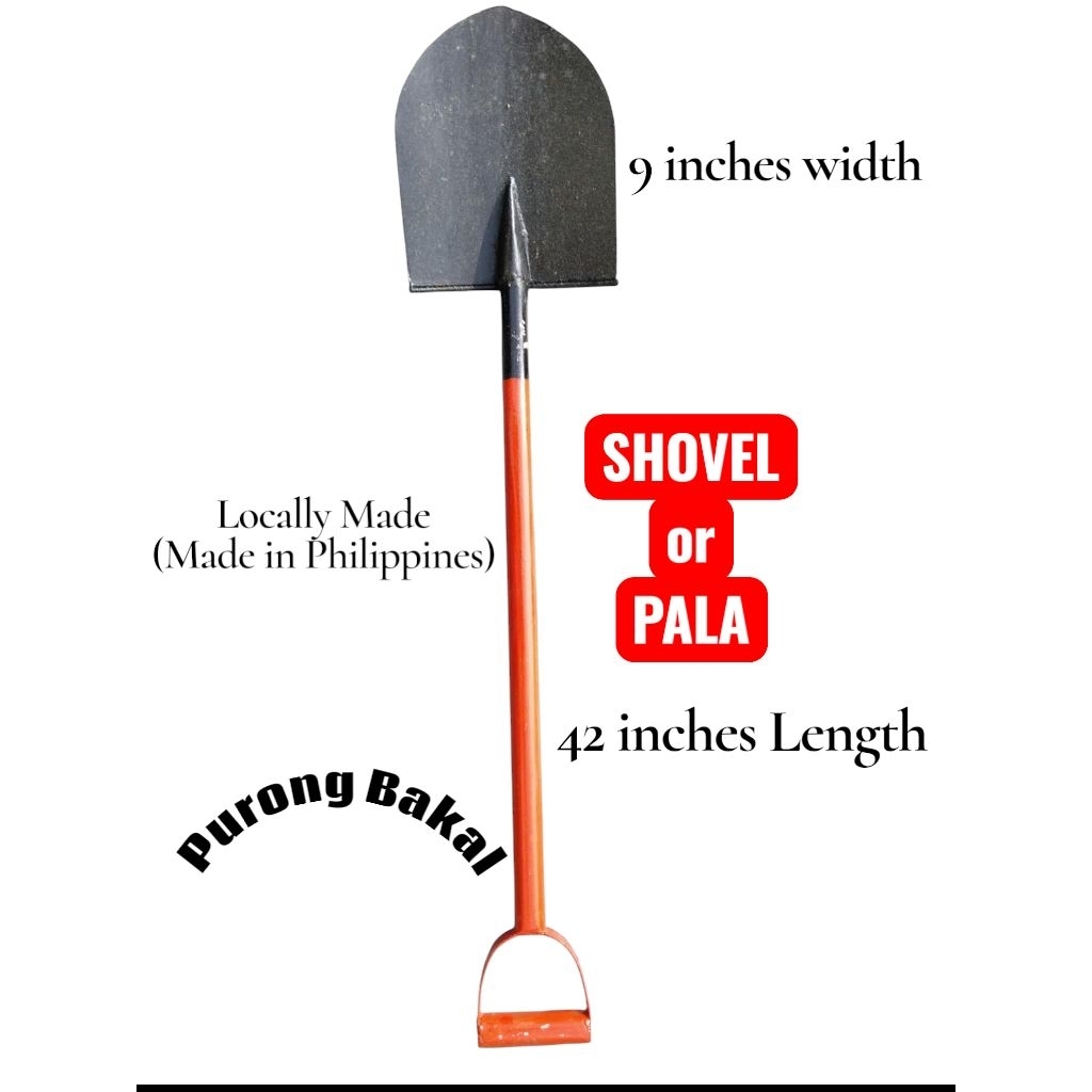 Pala or Shovel All Metal Garden Tools Locally made 42 inches haba 9 ...