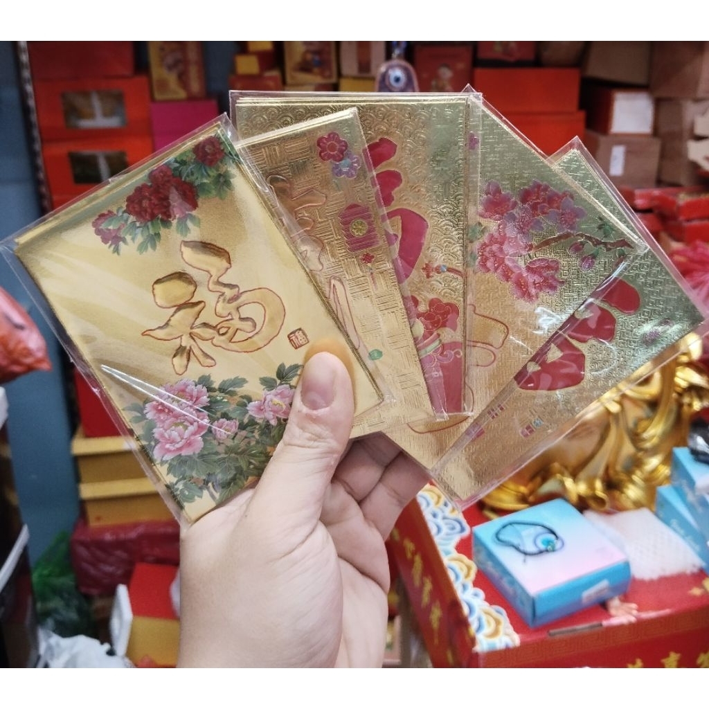 short gold & red angpao/ampao/5pcs/pack | Shopee Philippines