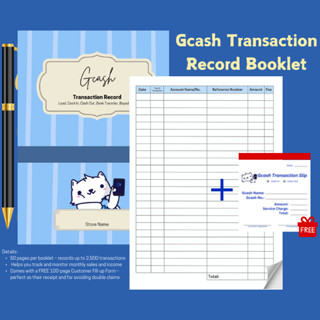 50 Pages GCash Transaction Record Booklet with Customer Fill-Up Form ...