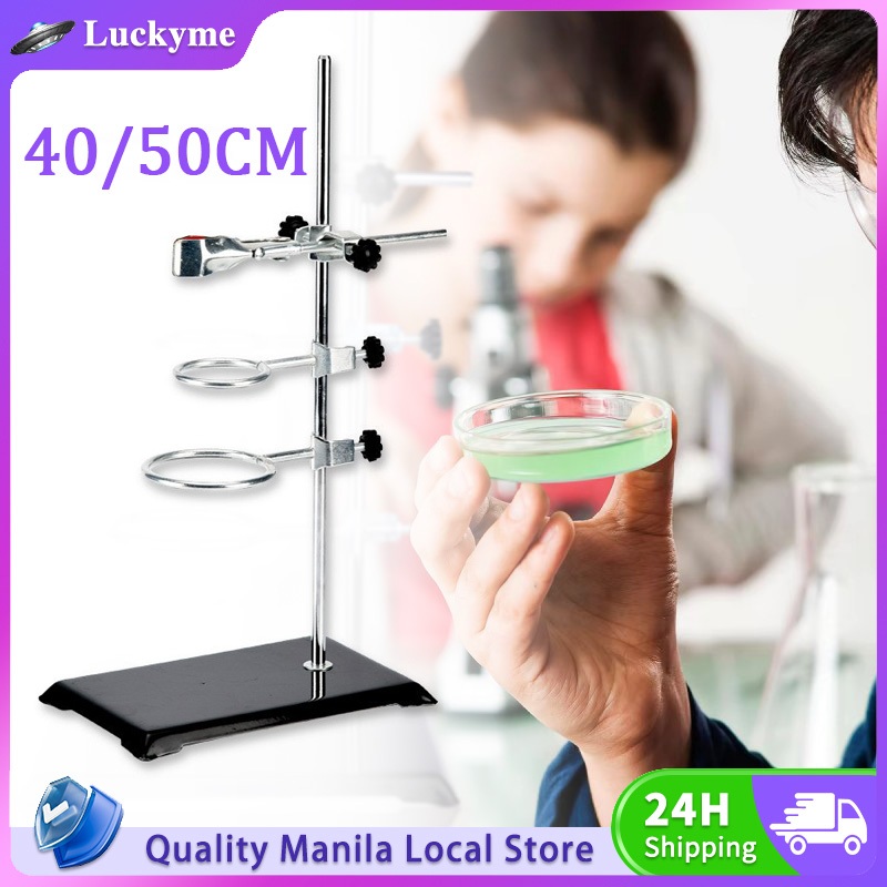 Laboratory Retort Support Stand with a Burette Clamp and 2 Flask Ring ...