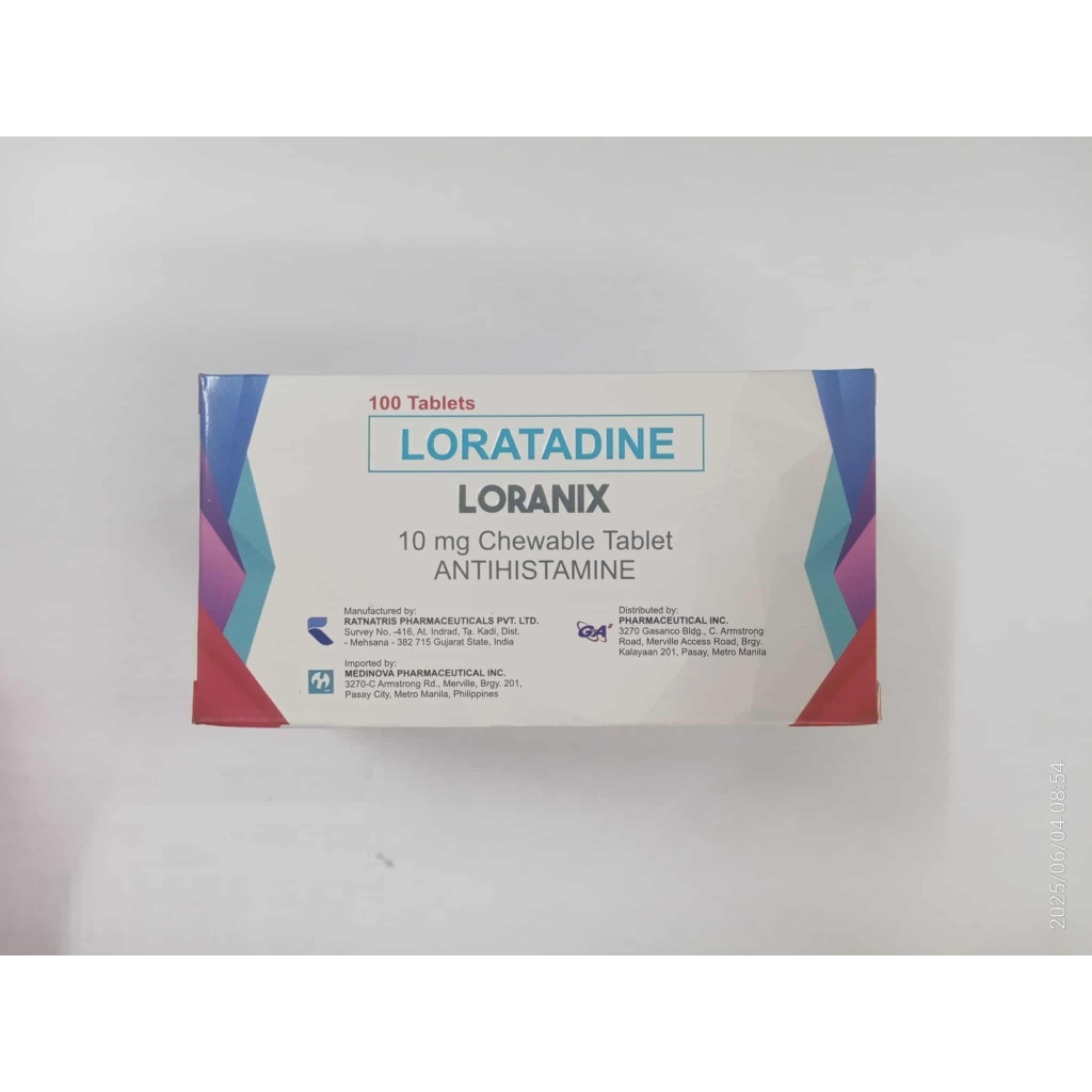 Loratadine 10mg Chewable Tablet Antihistamine 100 tablets | Shopee ...