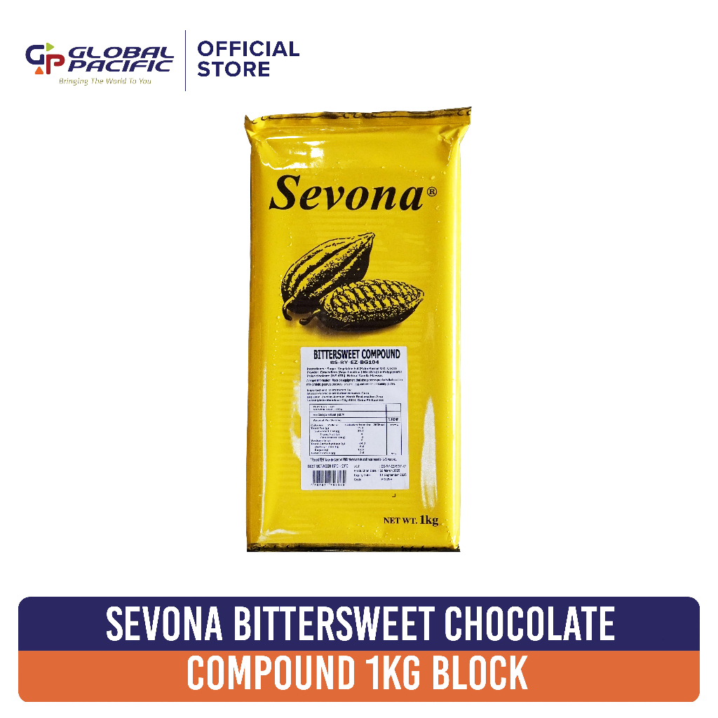 Sevona Bittersweet Chocolate Compound 1kg Block | Shopee Philippines