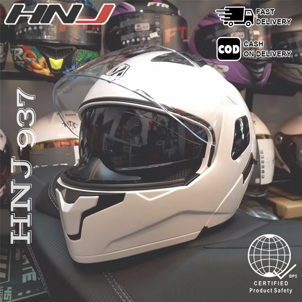 【𝑶𝑭𝑭𝑰𝑪𝑰𝑨𝑳】HNJ 937 Men's Modular Helmet Full Face Motorcycle Dual Visor ...