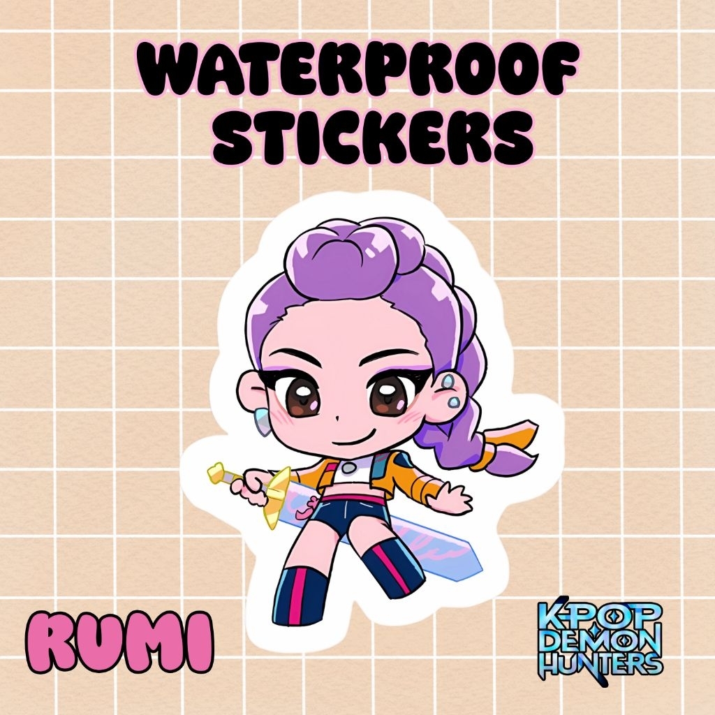 Huntrix rumi waterproof Sticker Kpop Demon Hunters per piece 2inch ...