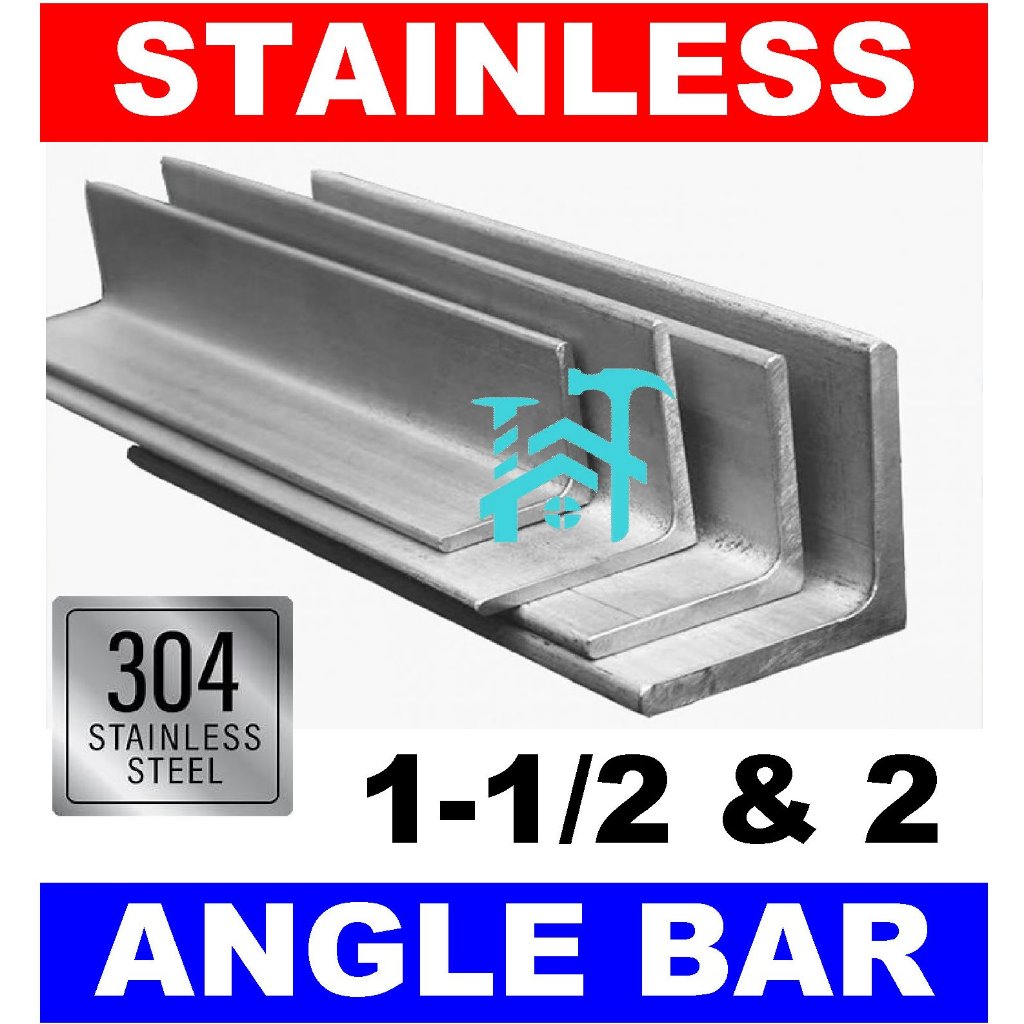 STAINLESS ANGLE BAR 304 SIZE 1-1/2 & 2 INCH | Shopee Philippines