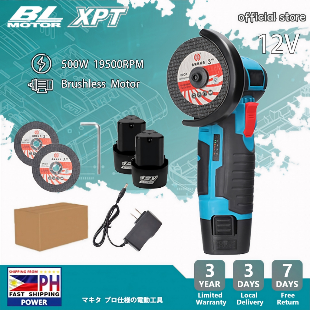 Mini Cordless Angle Grinder Brushless Grinder Battery Portable 12V 80mm ...