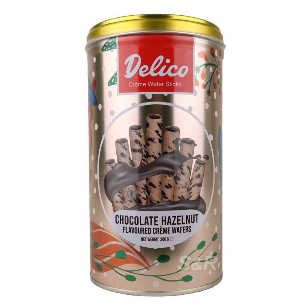 Delico Chocolate Hazelnut Flavoured Crème Wafers Sticks 300g | Shopee ...