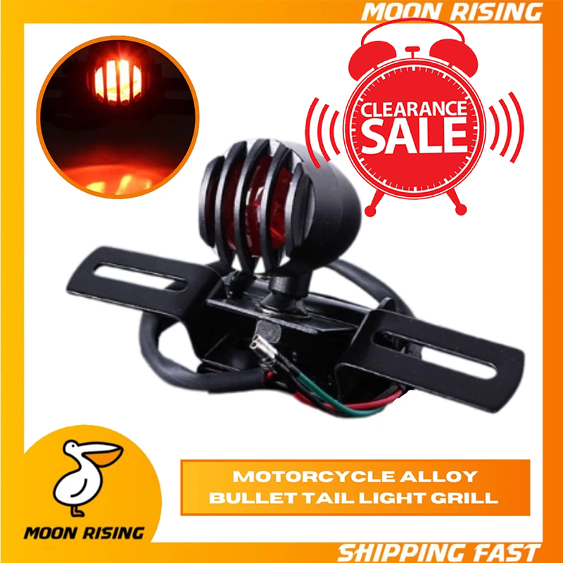 【Low PriceClearance Last Three Days】MOTORCYCLE BULLET TAIL LIGHT GRILL ...