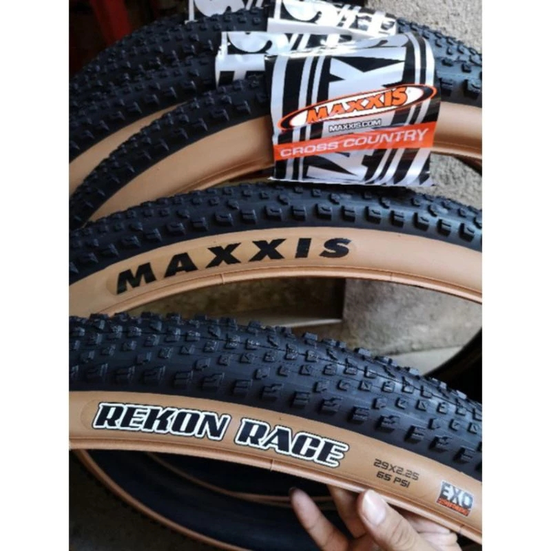 MAXXIS Recon Race EXO Tan Wall Tire and Ikon MTB Bicycle Tyre, Durable ...