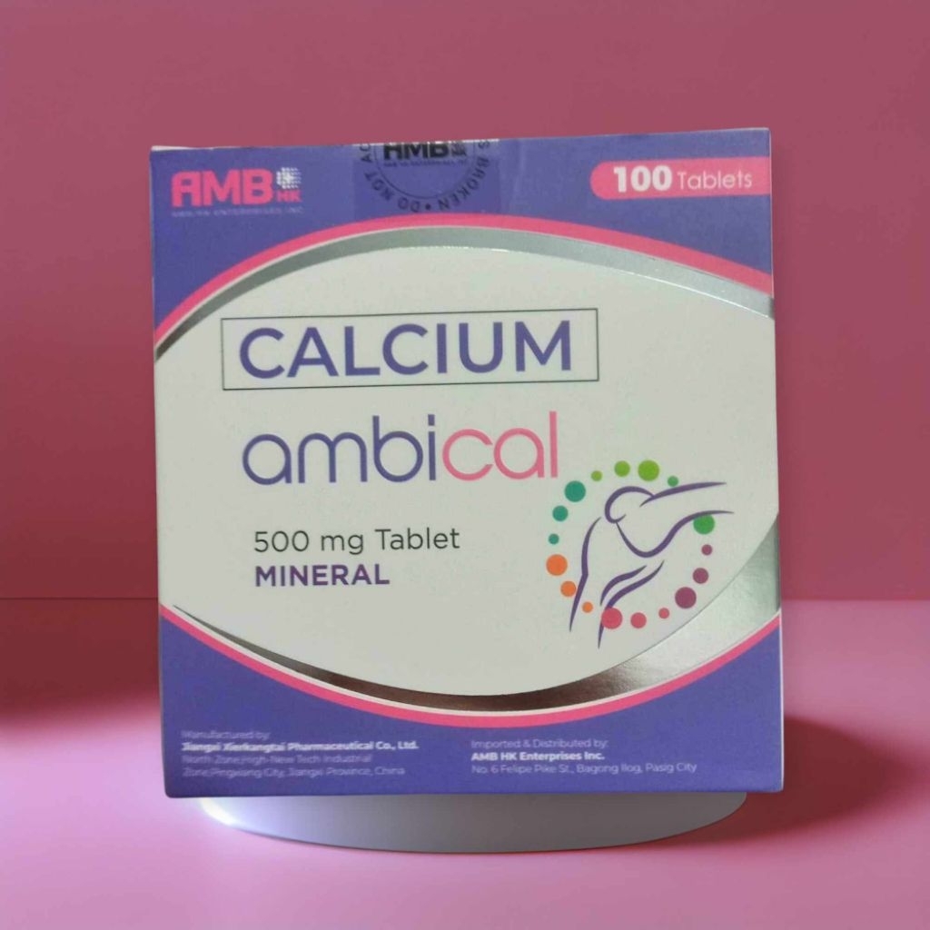 AMBICAL CALCIUM 500mg TABLET 100s | Shopee Philippines