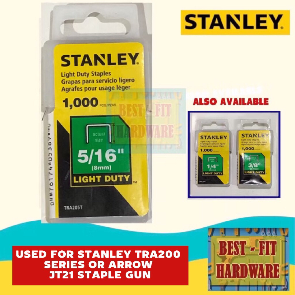 STAPLE GUN TACKER WIRE 5/16" (8mm) - 1000pcs PER BOX | Shopee Philippines