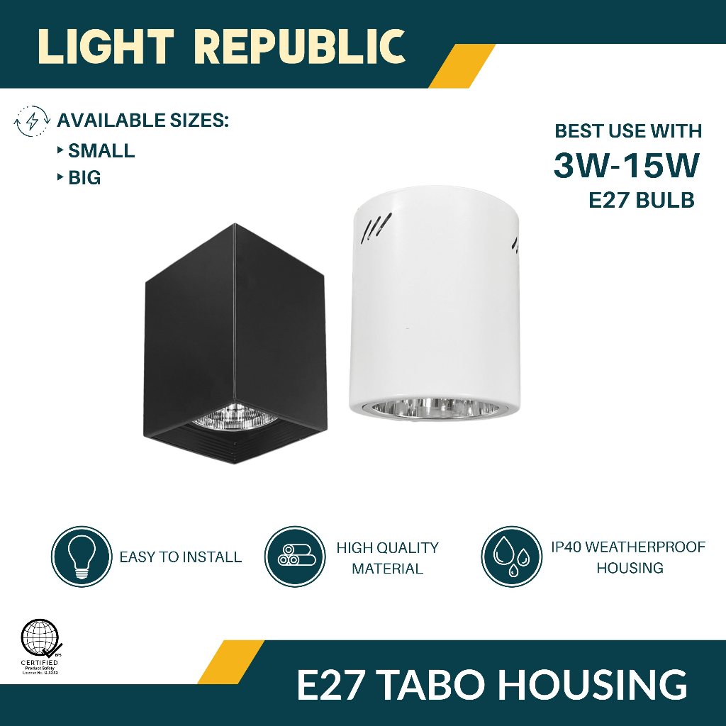 Surface Mounted E27 Pinlight Fixture – 3.5 and 4 Inch Sizes | Round ...