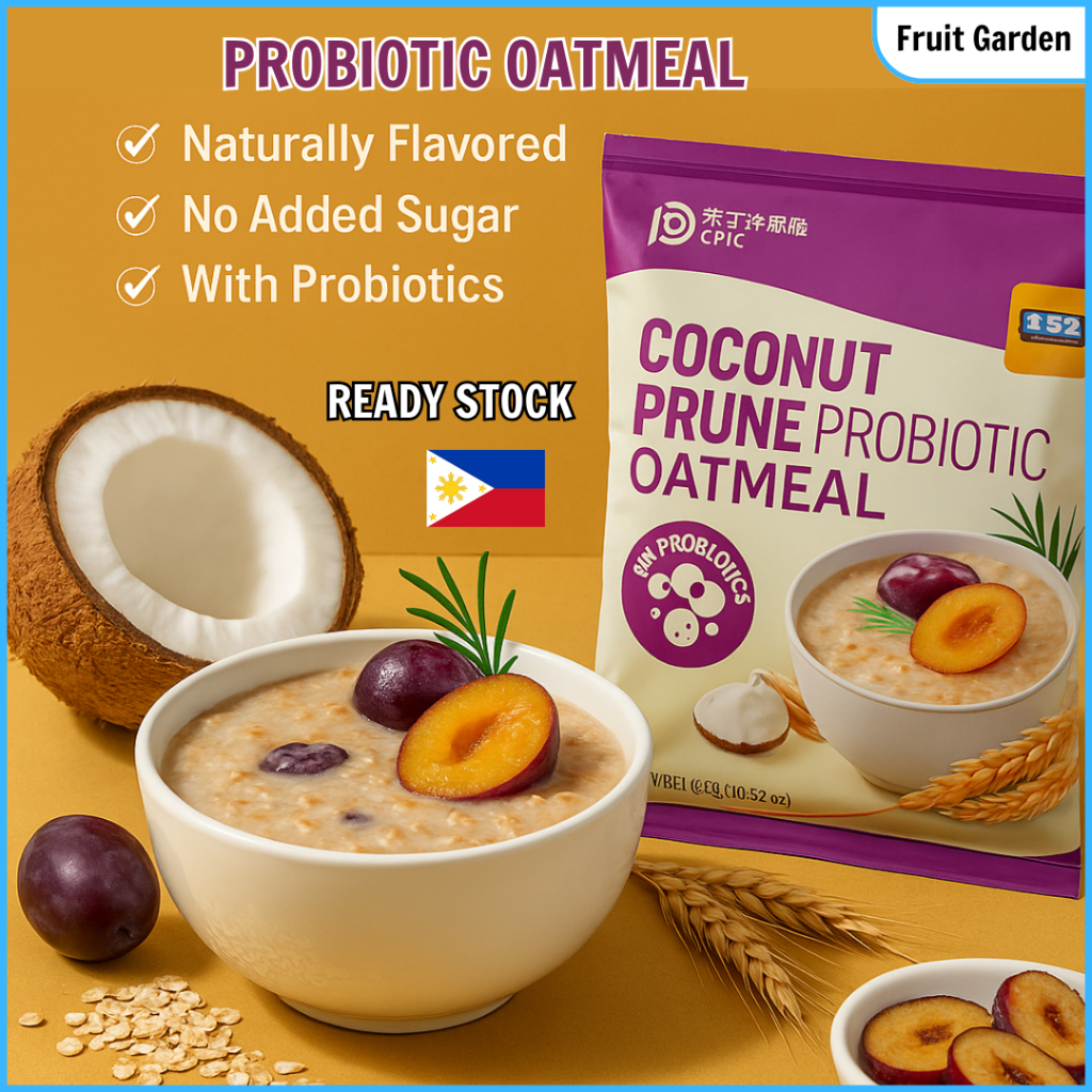 Probiotic Oatmeal Coconut & Prune, No Sugar, High Fiber Breakfast ...