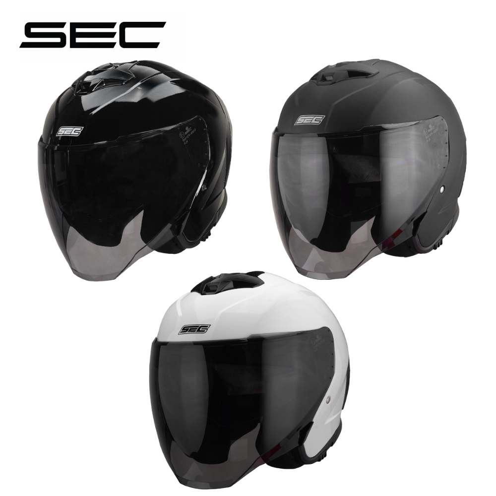 Sec Half Face Helmet For Motorcycle - Dynasty Plain Gloss/Matte (S-XXL ...