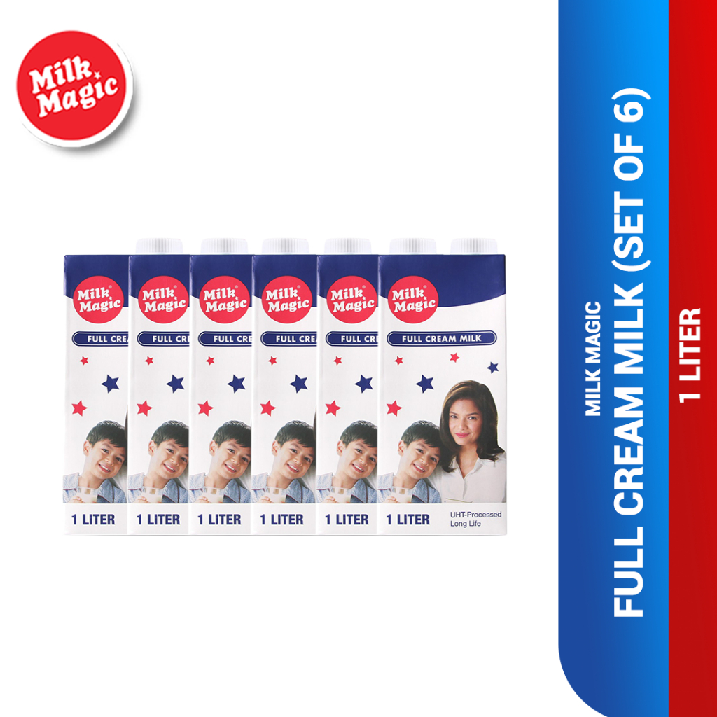 Milk Magic - Full Cream Milk 1 Liter (Set of 6) - Expiry Date: June 02 ...