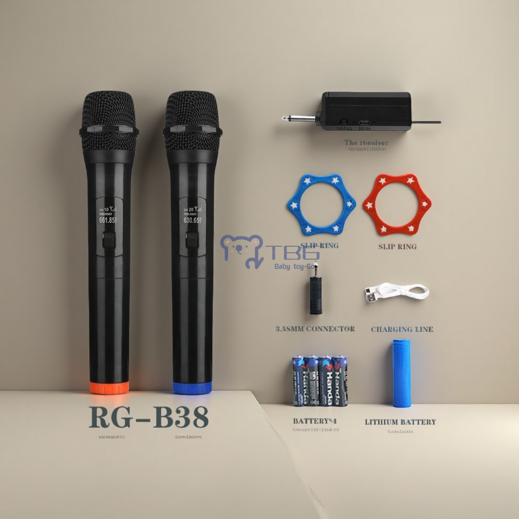 Dual wireless microphones rechargeable, suitable for home KTV live ...