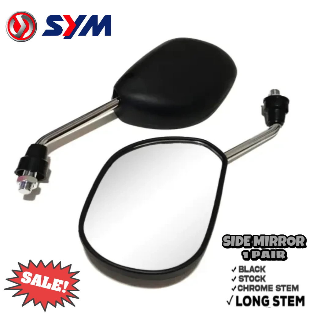 SYM Husky 150 - SIDE MIRROR CHROME STEM | LONG STEM STOCK TYPE |HIGH ...