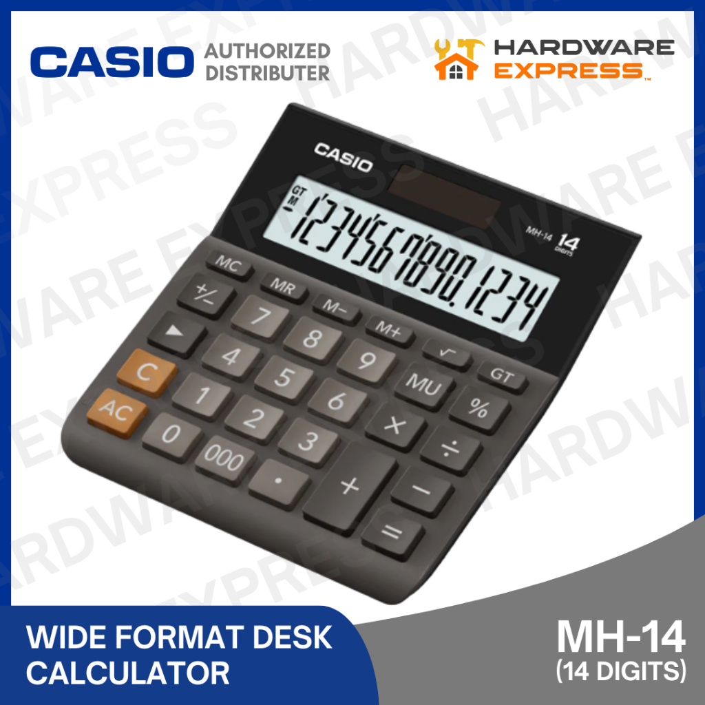 CASIO MH-14 Wide-Format Keypad 14 Digit Calculator | Shopee Philippines