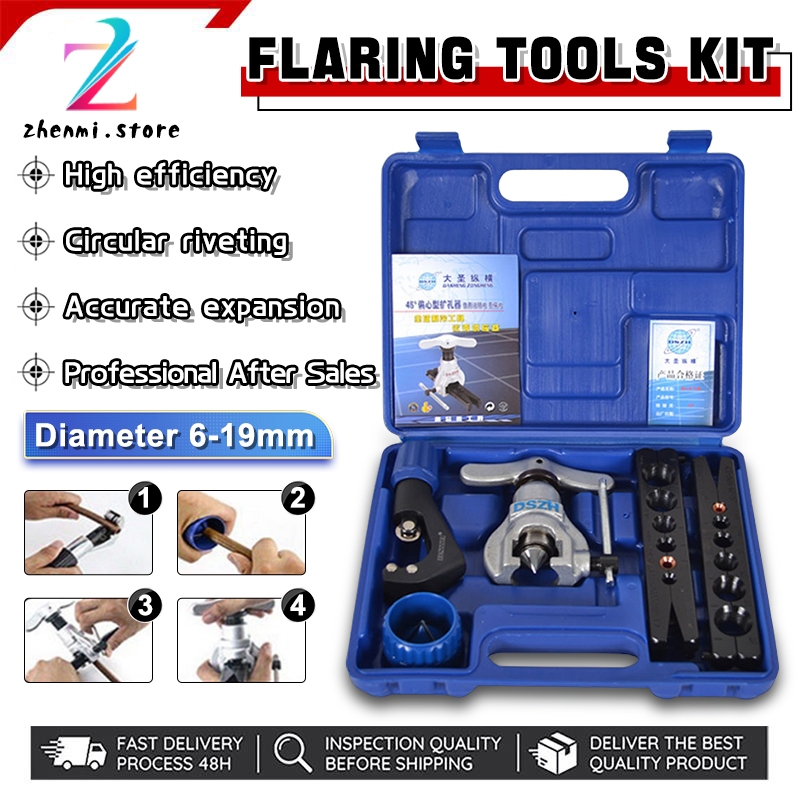 Copper Tube Flarings Tools Set 45° Eccentric Taper Flaring Tool Kit 1/4 ...