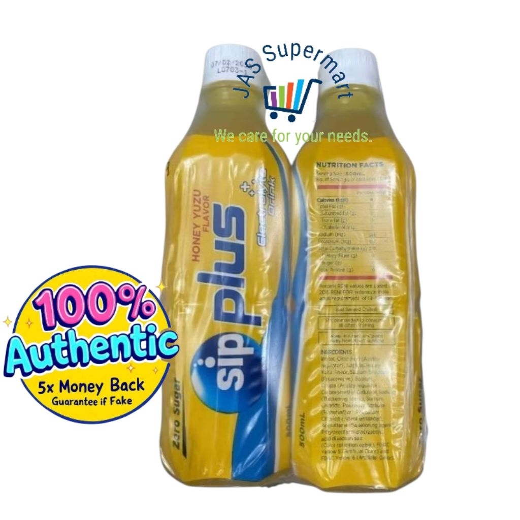 Sip Plus Honey Yuzu Flavor Zero Sugar Electrolyte Drink 4pcs x 500mL ...
