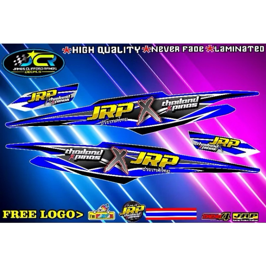 Honda Wave 100/110 Jrp X Daeng Sai4 Decals Sticker Stock (Wave Long JRP ...
