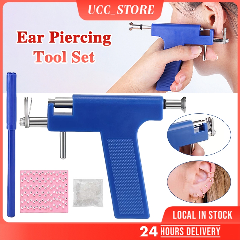 Ear Piercing Tool Set 98pcs Ear Studs Steel Nose Navel Body Piercer ...