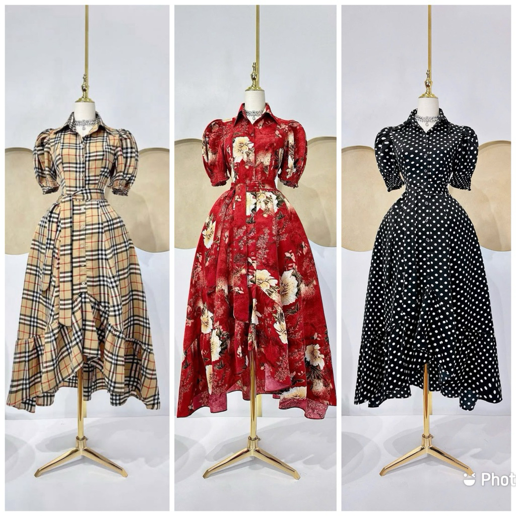 Authentic vietnam dress freesize fit Small up to XL size mango silk ...