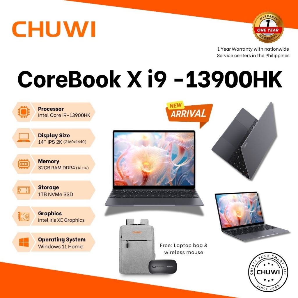 CHUWI COREBOOK X i9 INTEL CORE i9 13900HK | 32GB RAM DDR4 (16+16) | 1TB ...