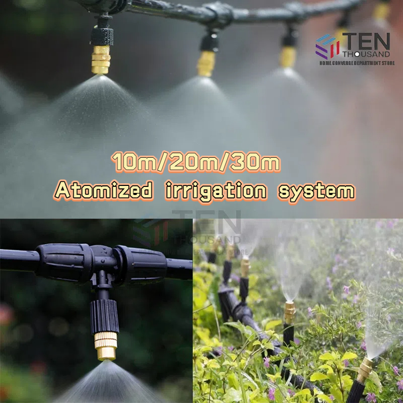 Brass mist spray 10m/20mm/30m automatic watering kit cooling system ...