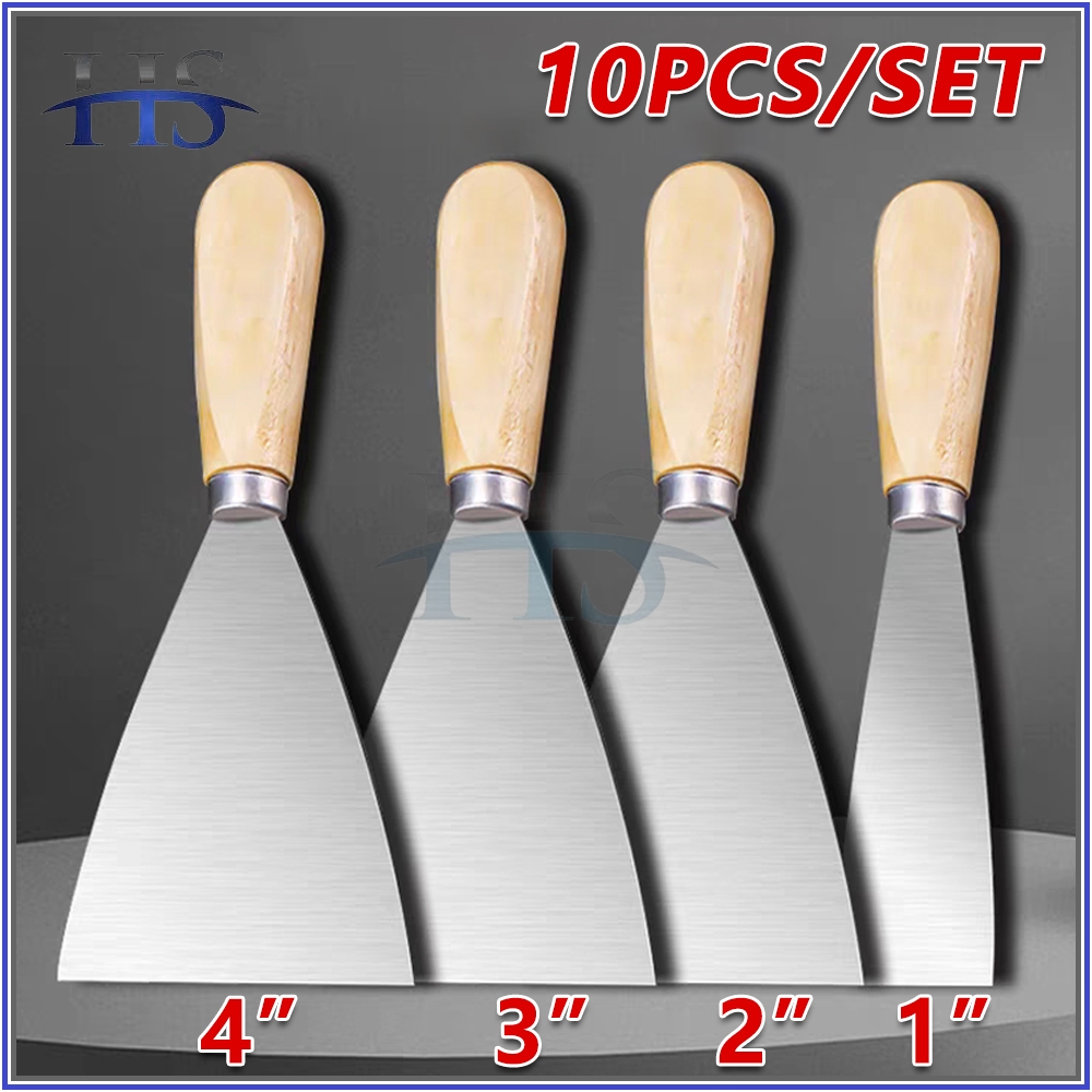(10PCS) 1"2"3"4" Inches Putty Knife / Paint Scrapper/ Paleta Wall Putty ...