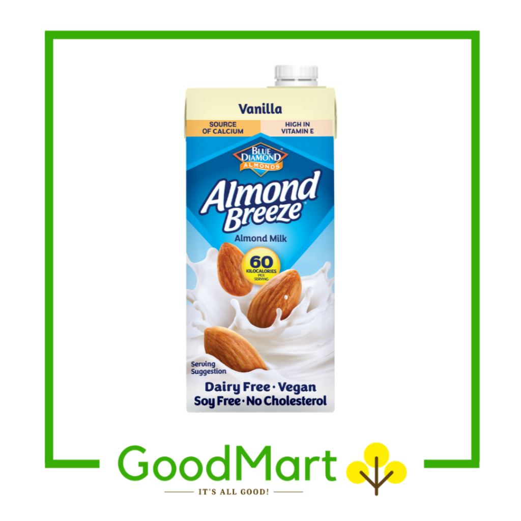 Blue Diamond Almond Breeze Almond Milk Vanilla 946ML (NOT UNSWEETENED ...