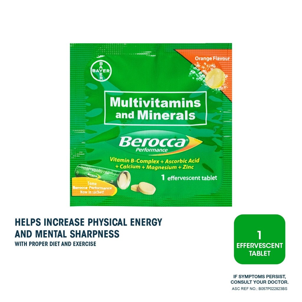 BEROCCA Effervescent Tablet Orange Flavor 1s | Shopee Philippines